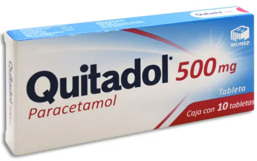 Paracetamol (Quitadol) 500 mg caja con 10 tabletas – Orkline